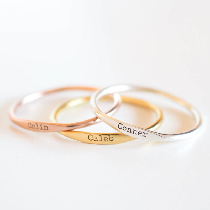 Stackable Mothers Rings - Etsy