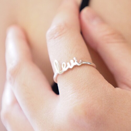 Personalized Name Ring Custom Children Name Jewelry Dainty | Etsy