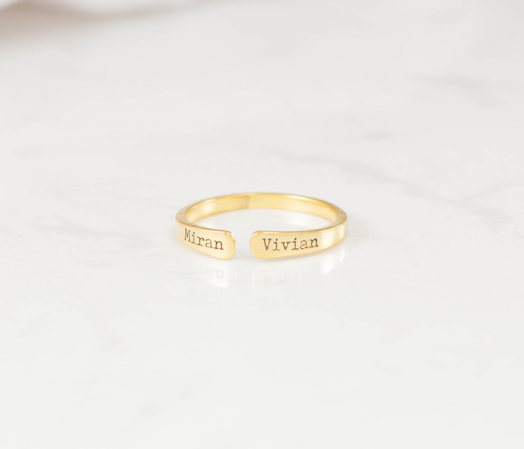 Midi Rings - Children Names Ring - Custom Name Ring - Custom Knuckle ...