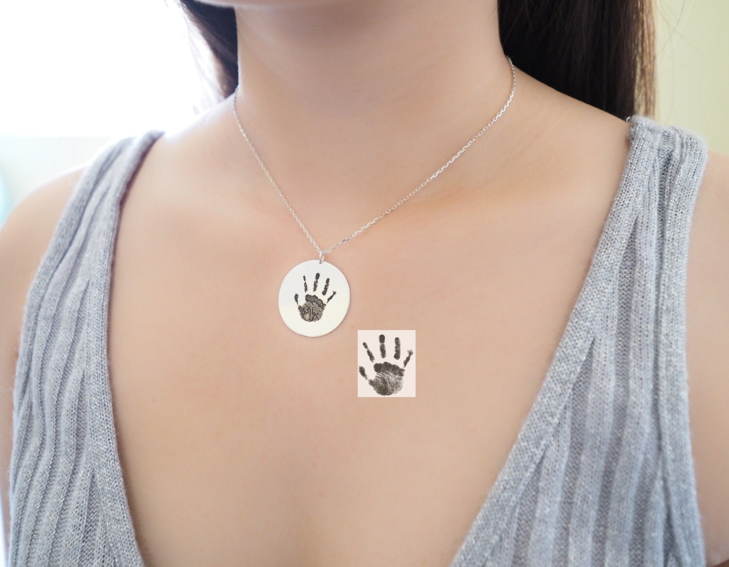 Handprint Necklace With Name