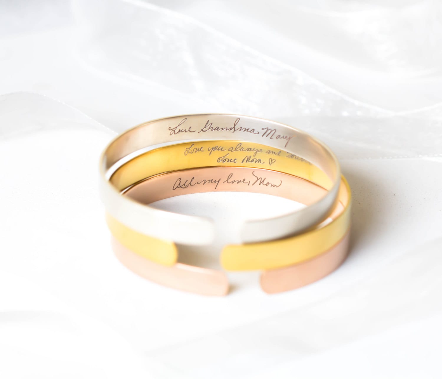 Adjustable Signature Bangle Actual Handwriting Bangle - Etsy