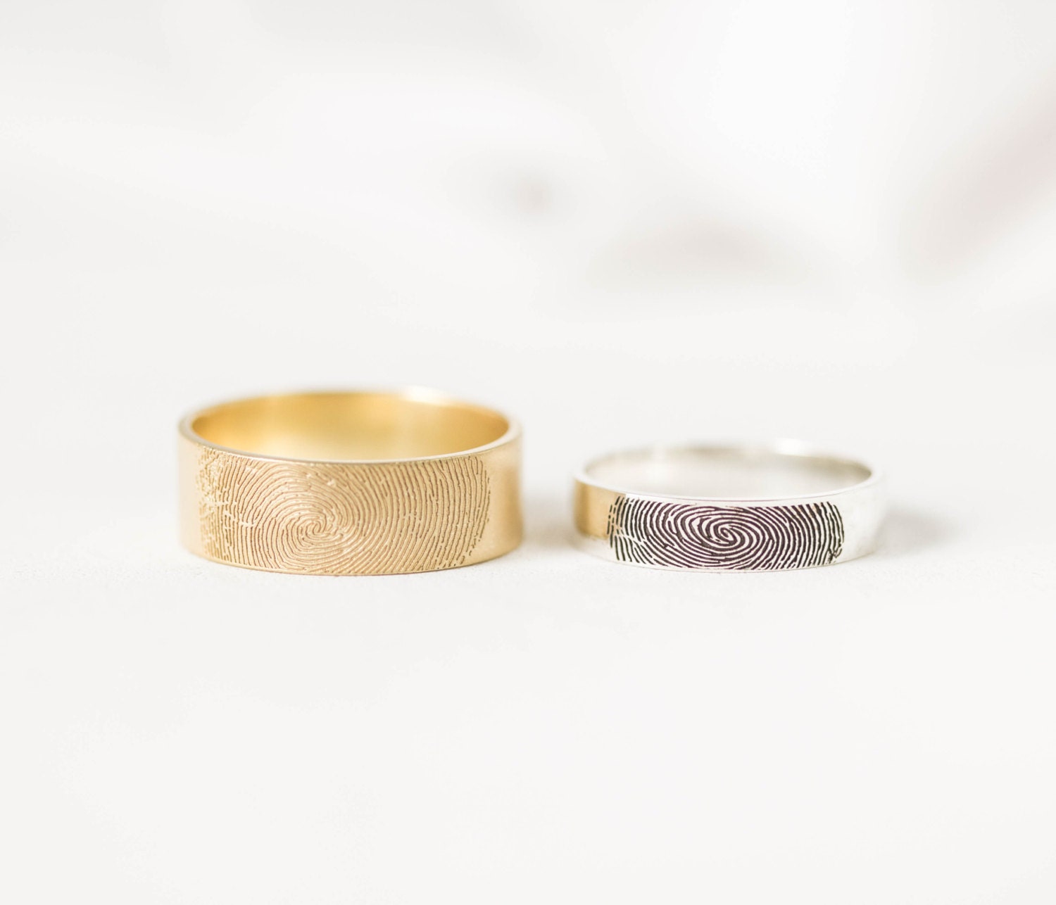 Fingerprint Ring - Couples Fingerprints Rings - Personalized ...