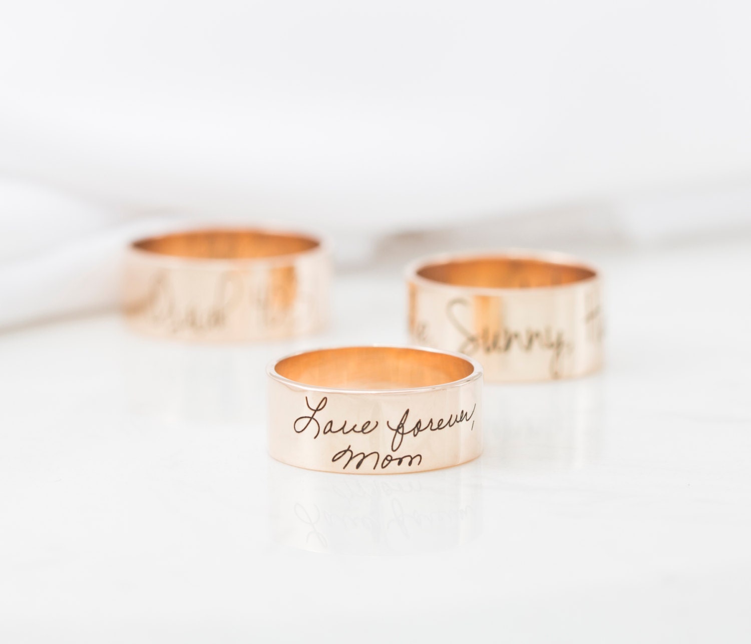 Signature Men Ring Handwriting Men Ring Memorial - Etsy