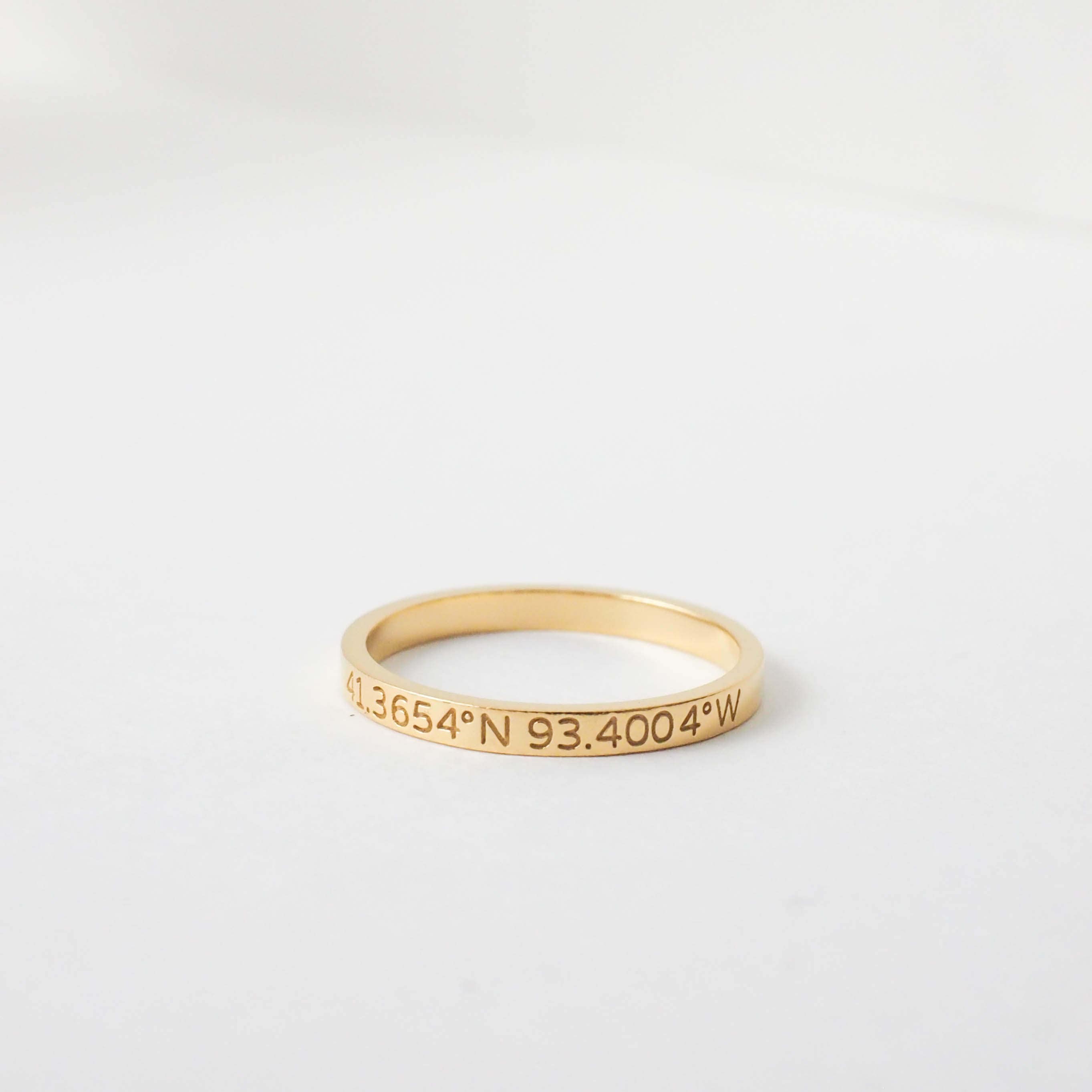 Custom Coordinates Ring - Latitude Longitude Ring - Personalized GPS ...