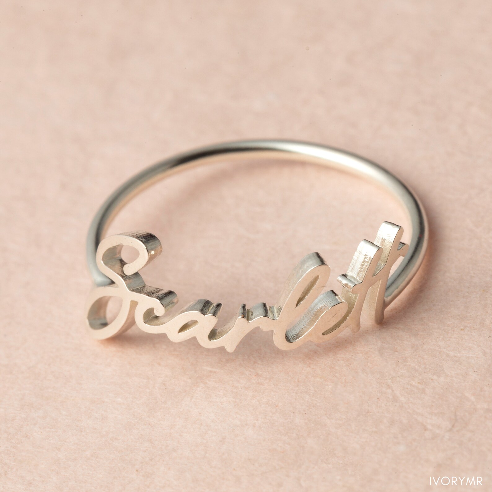Dainty Name Ring Custom Name Ring Stackable Name Ring - Etsy