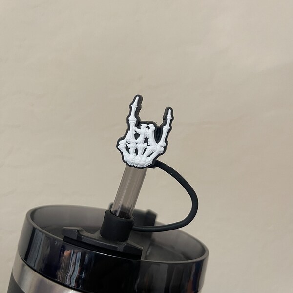 Skeleton Hand Straw Topper - Etsy