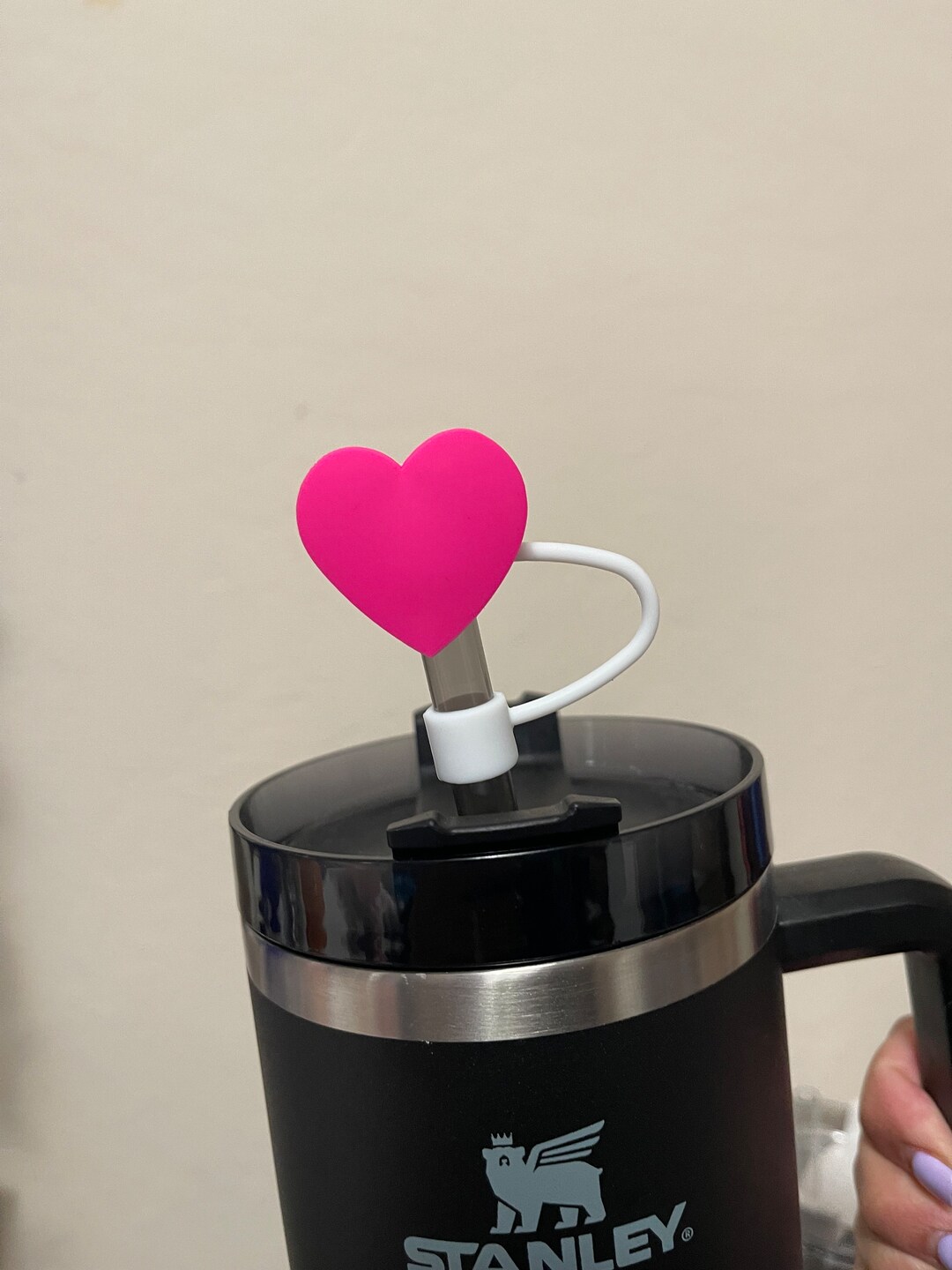 Neon Heart Straw Topper PVC Straw Covers Buddies Straw Charms Tumbler ...