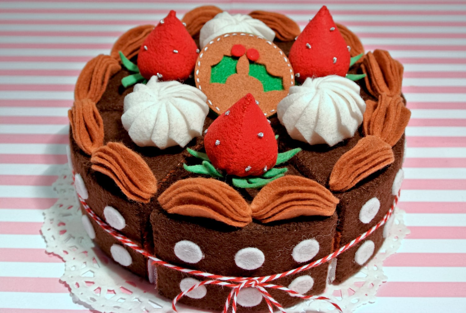 Felt Cake Set Chocolate-7 cake. Felt food Felt Toy | Etsy