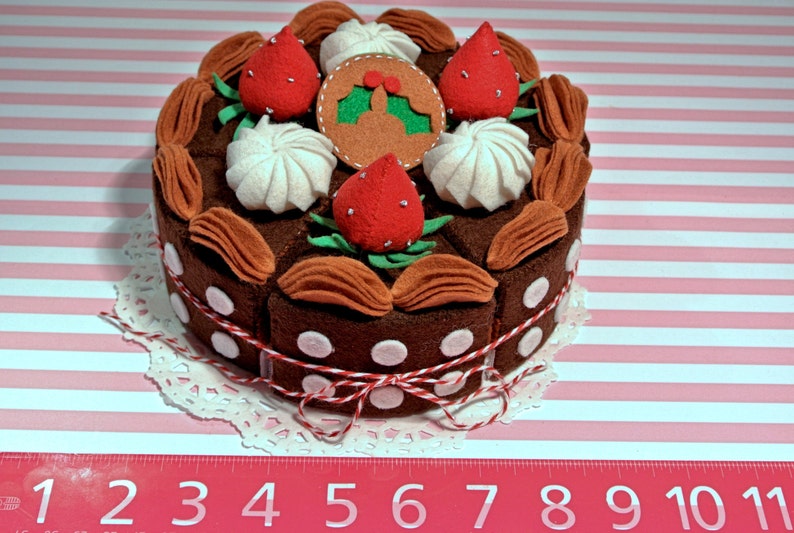 Felt Cake Set Chocolate-7" Cake. Felt Food, Felt Toy, Felt Cake ...