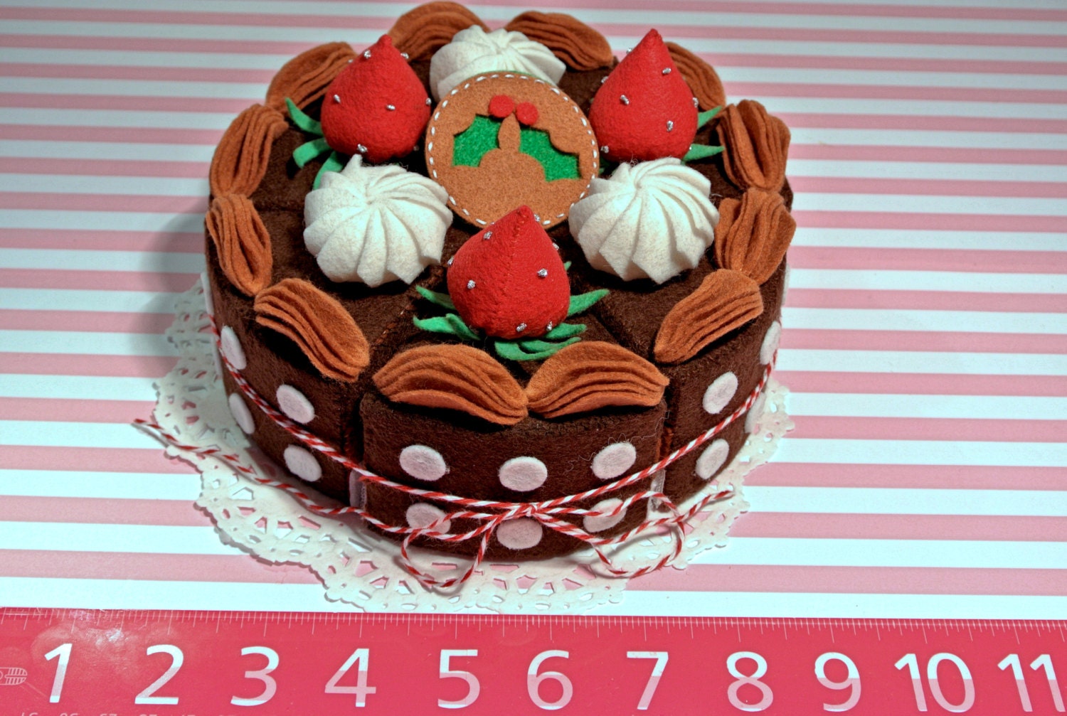 Felt Cake Set Chocolate-7 cake. Felt food Felt Toy | Etsy