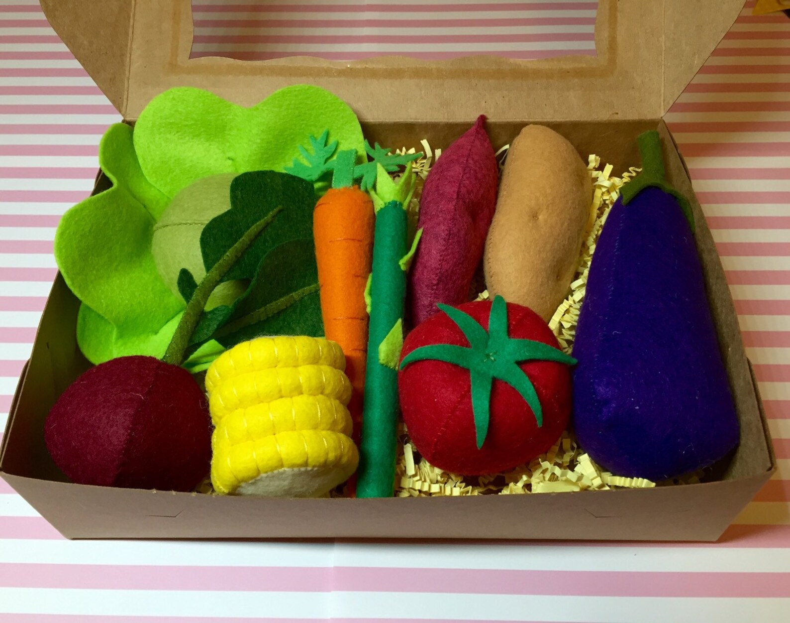 Felt Vegetable set C-Felt Food Felt Vegetable Toy food Play | Etsy