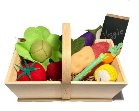 Felt Vegetable set C-Felt Food Felt Vegetable Toy food Play | Etsy