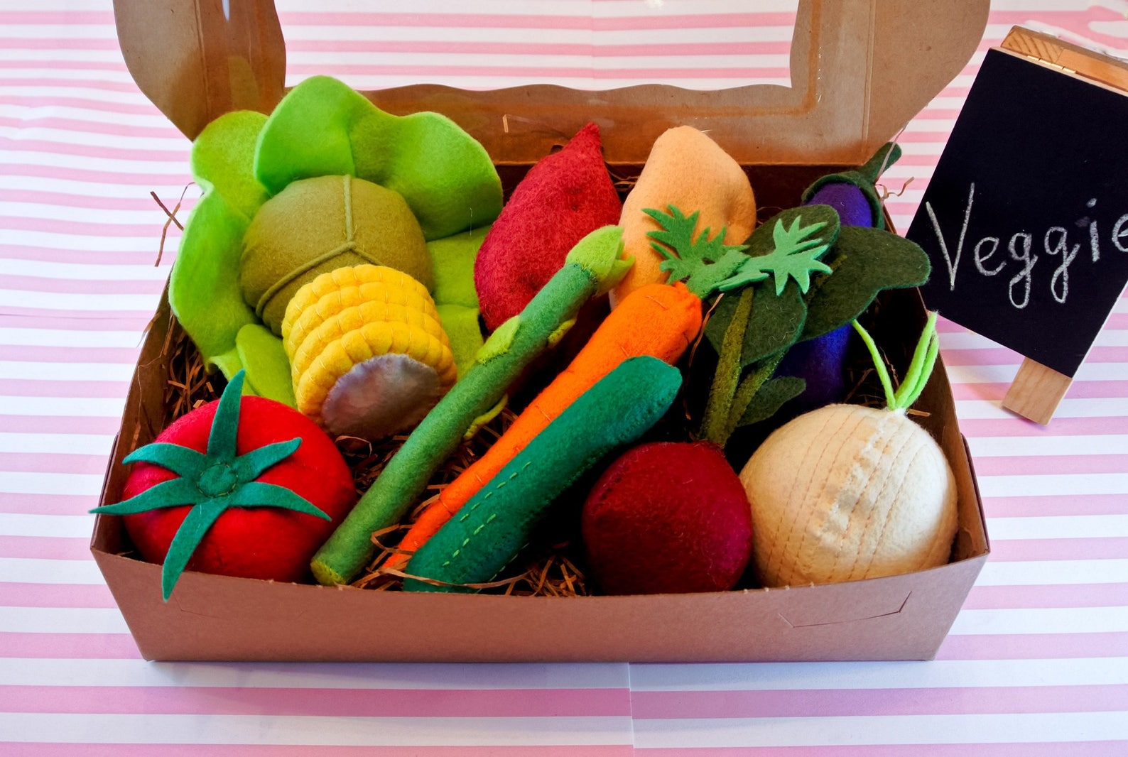Felt Vegetable Set D. Felt Food, Felt Vegetable, Felt Toys, Toy Food ...
