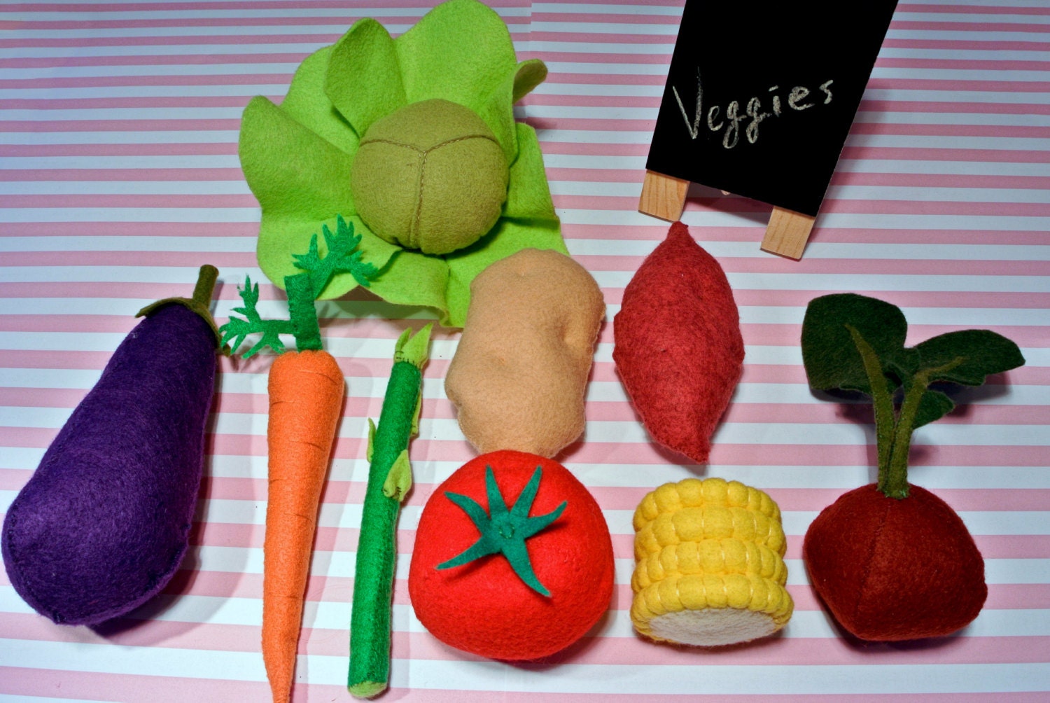 Felt Vegetable set C-Felt Food Felt Vegetable Toy food Play | Etsy