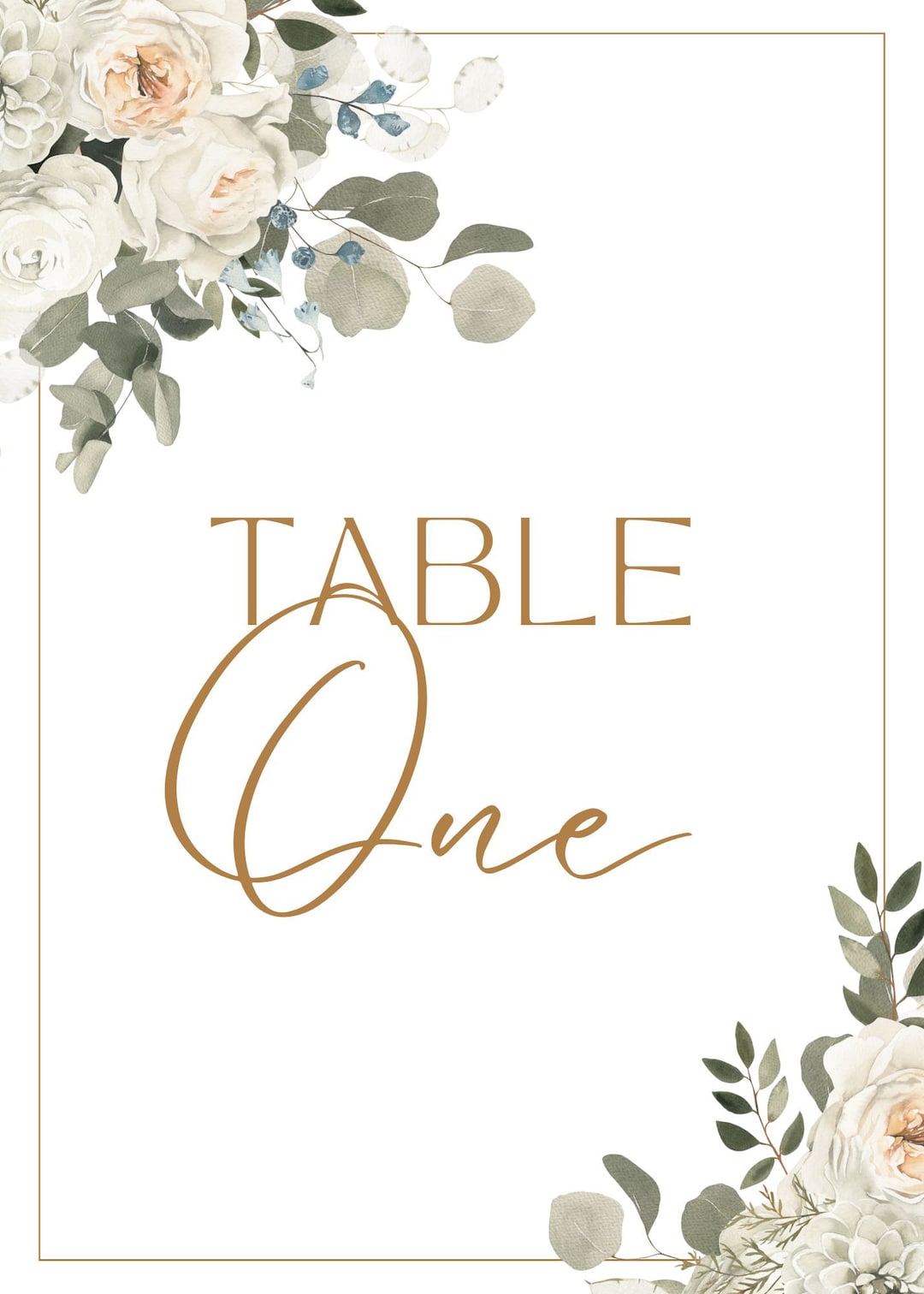 Flower Table Numbers 1-12 Personalized - Etsy