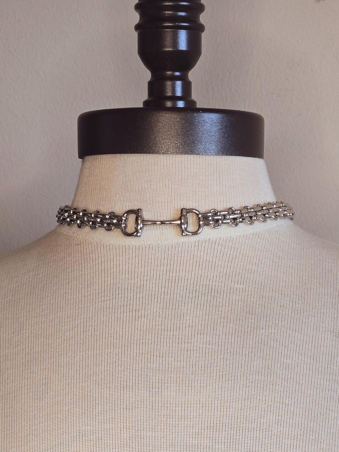 Chunky Snaffle Bit Choker Necklace, Horse Bit Necklace, Equestrian ...