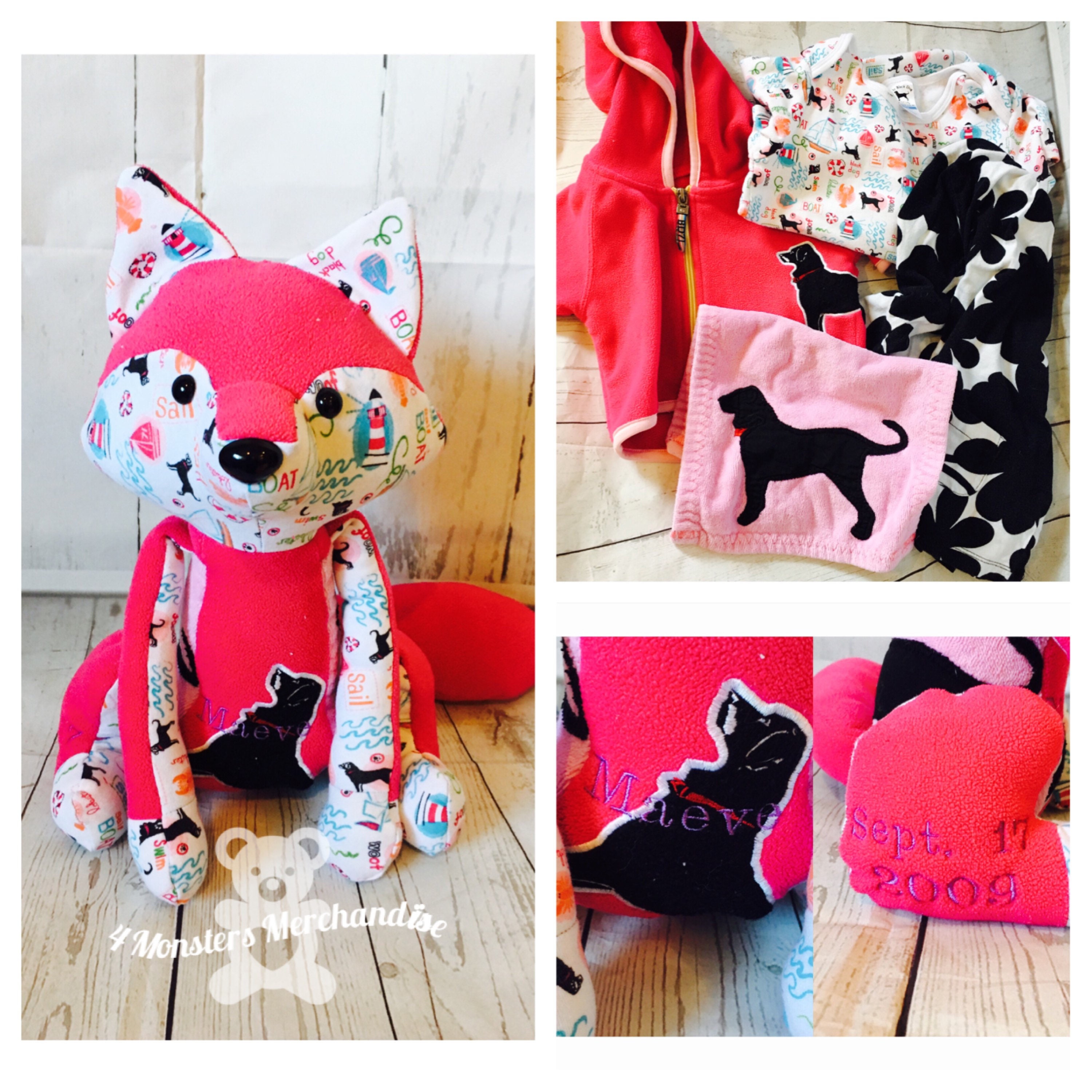 Memory Fox bear Sleeper/keepsake Bear Personalized Gift - Etsy Canada