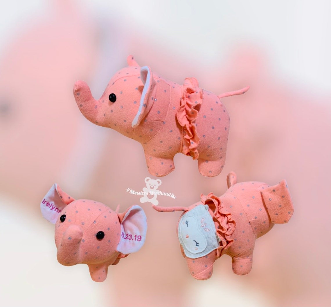 1 Sleeper Elephant Memory Bear Keepsake Bear Baby Clothes | Etsy