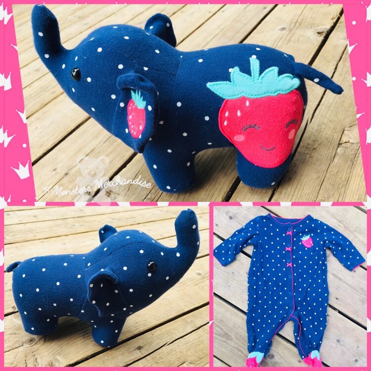 1 Sleeper Elephant Memory Bear Keepsake Bear Baby Clothes - Etsy