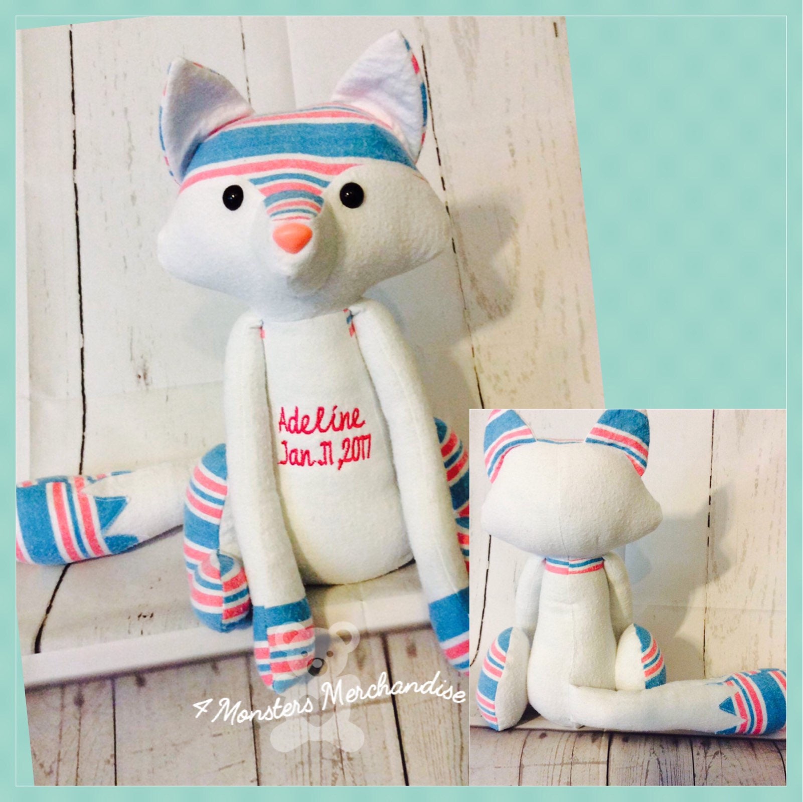 Memory Fox bear Sleeper/keepsake Bear Personalized Gift | Etsy Canada