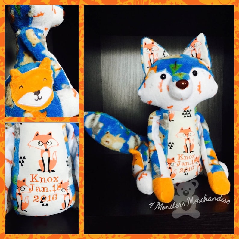 Memory Fox bear Sleeper/keepsake Bear Personalized Gift | Etsy