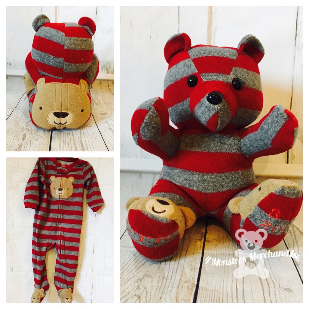 One Sleeper Memory Bear, Keepsake Bear, Memorial/ Personalized Baby ...