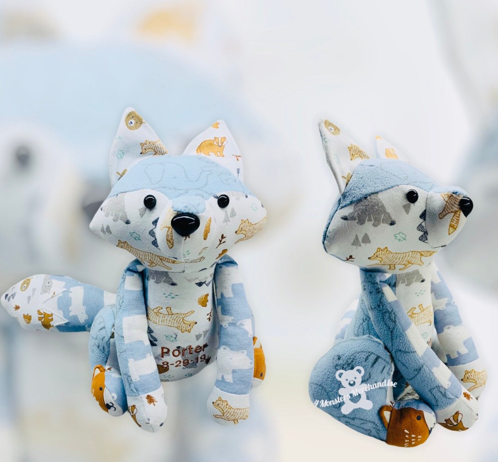 Memory Fox bear Sleeper/keepsake Bear Personalized Gift - Etsy Canada