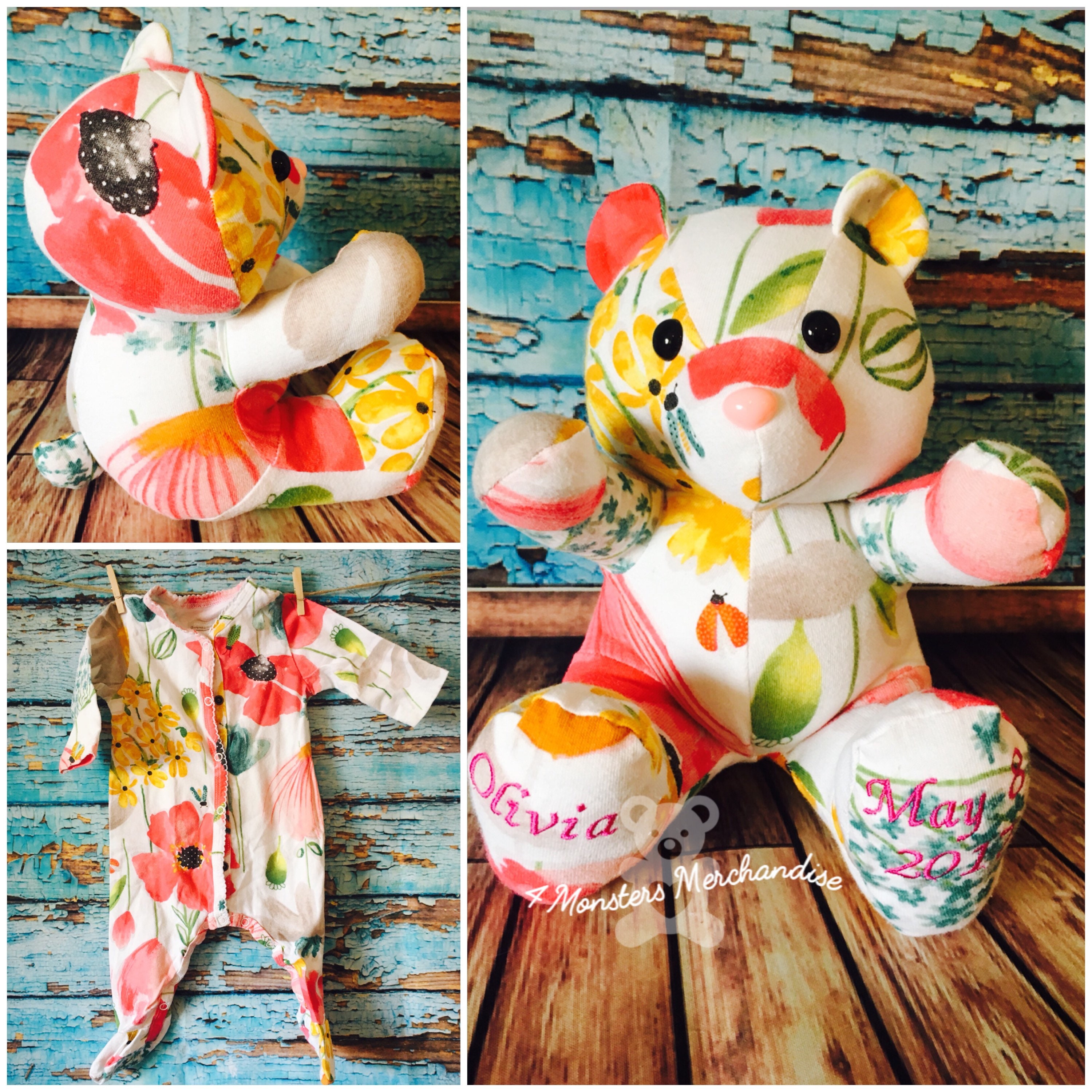 One Sleeper Memory Bear Keepsake Bear Memorial/ Personalized | Etsy Canada