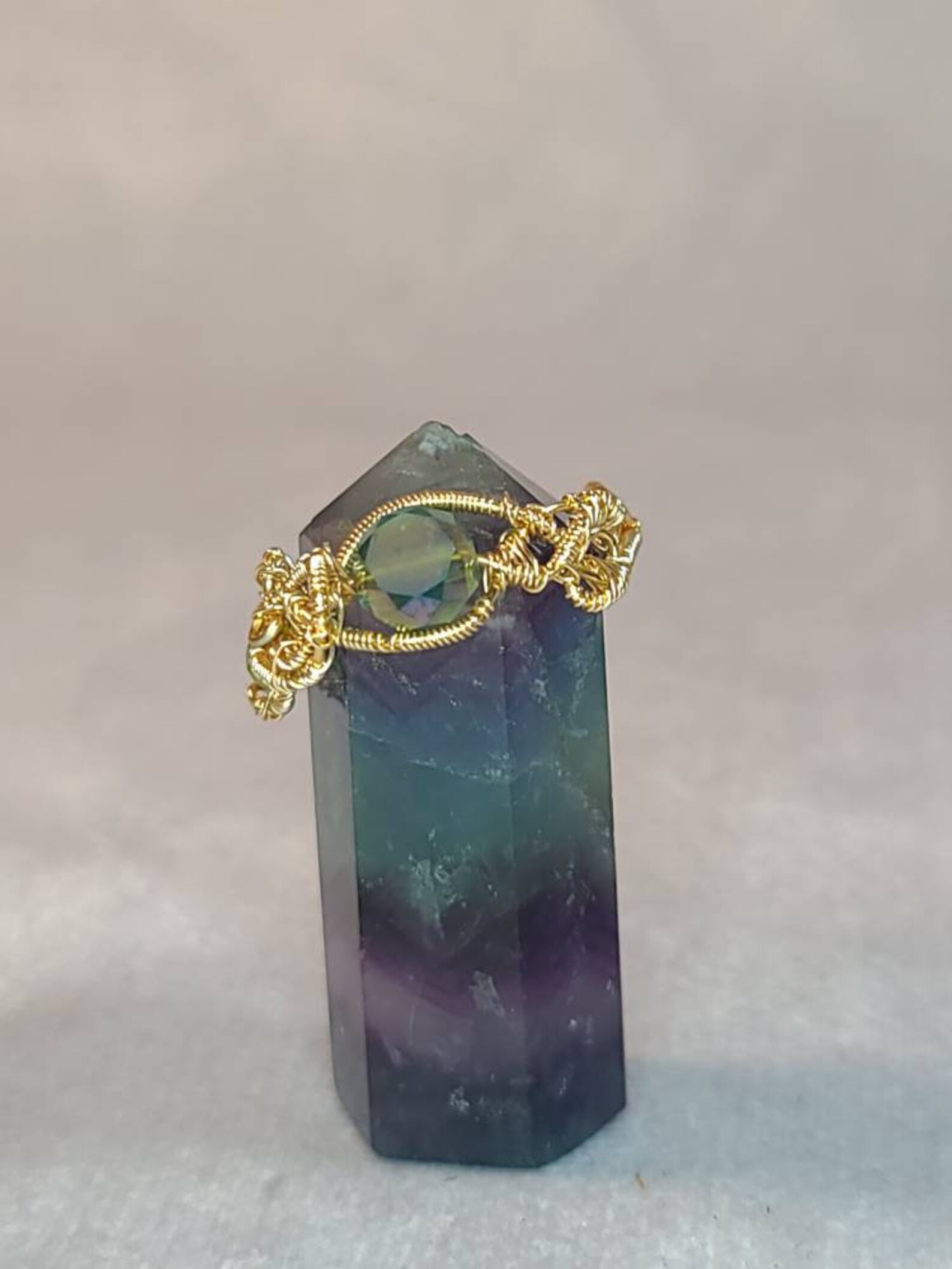 Gold Wire Ring With Beads Size 10 - Etsy