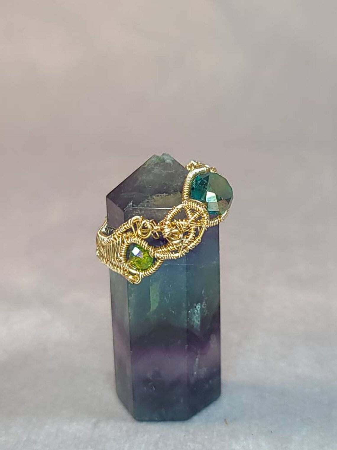 Gold Wire Ring With Beads Size 10 - Etsy