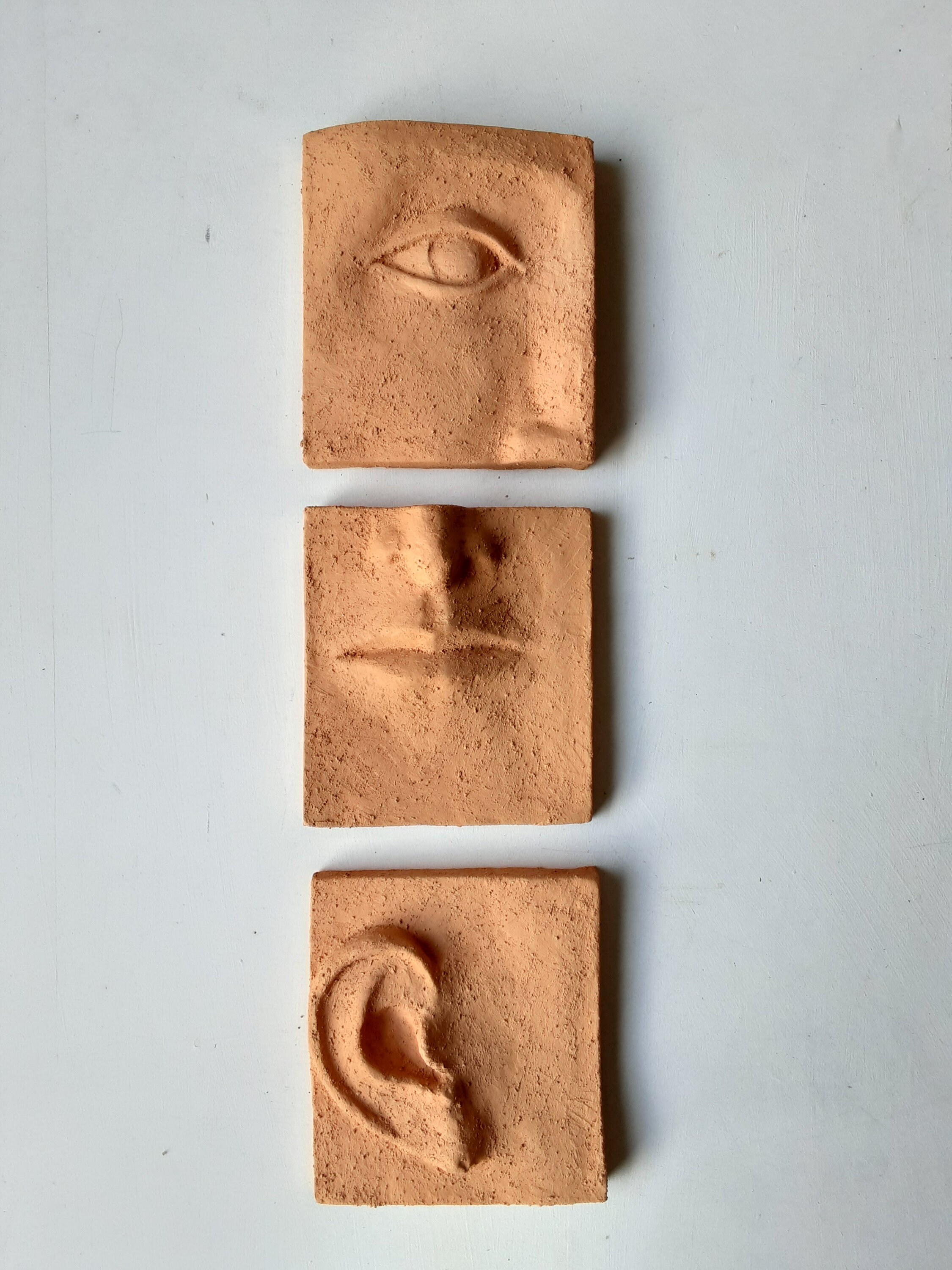 Terracotta Wall Art Ceramic Faces Set of Three Classic | Etsy