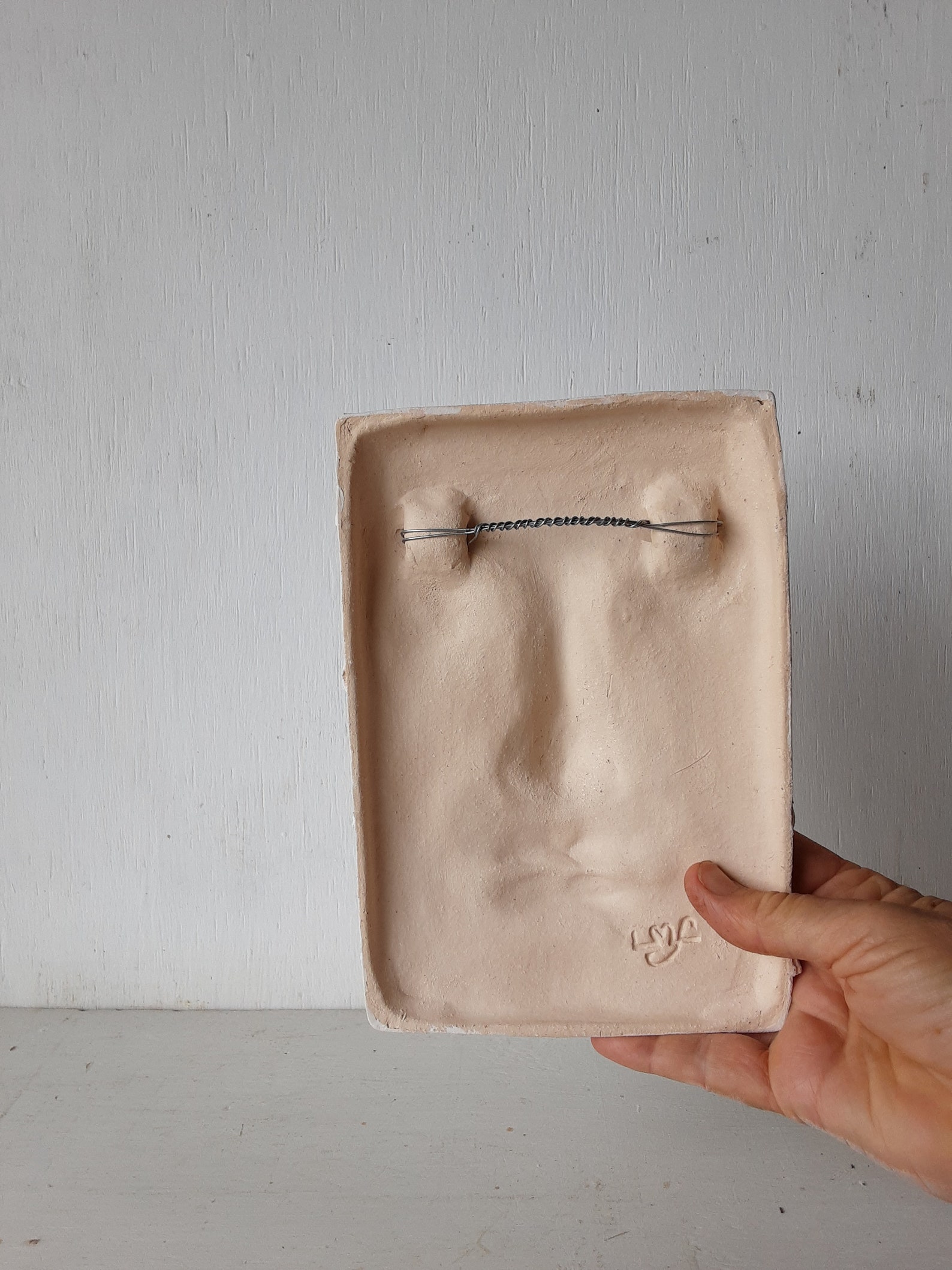 Pottery Wall Face Abstract Head Sculpture With Raised | Etsy