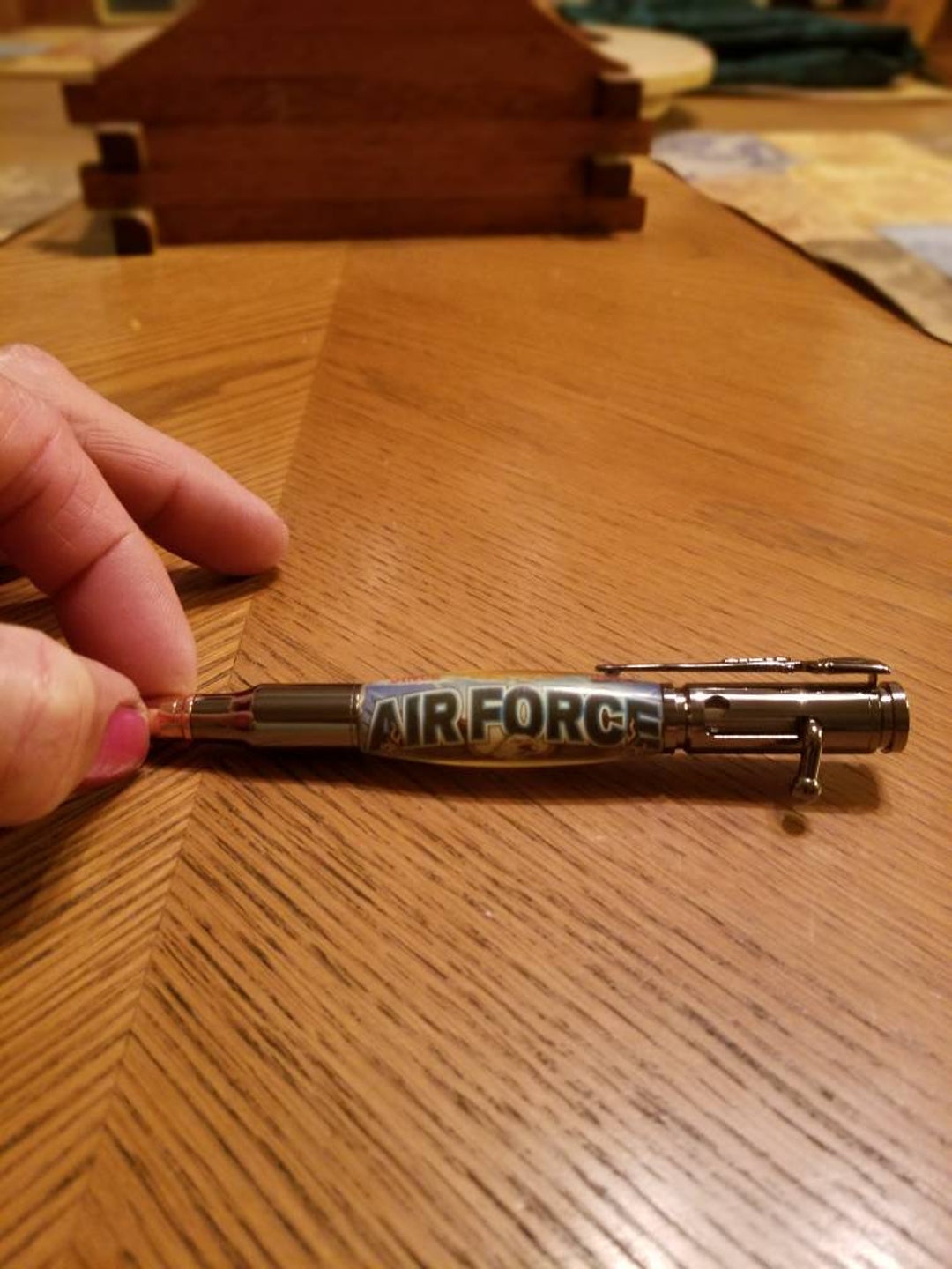 Handcrafted Bolt Action Rifle Ink Pen. It is Gun Metal Finish and a ...