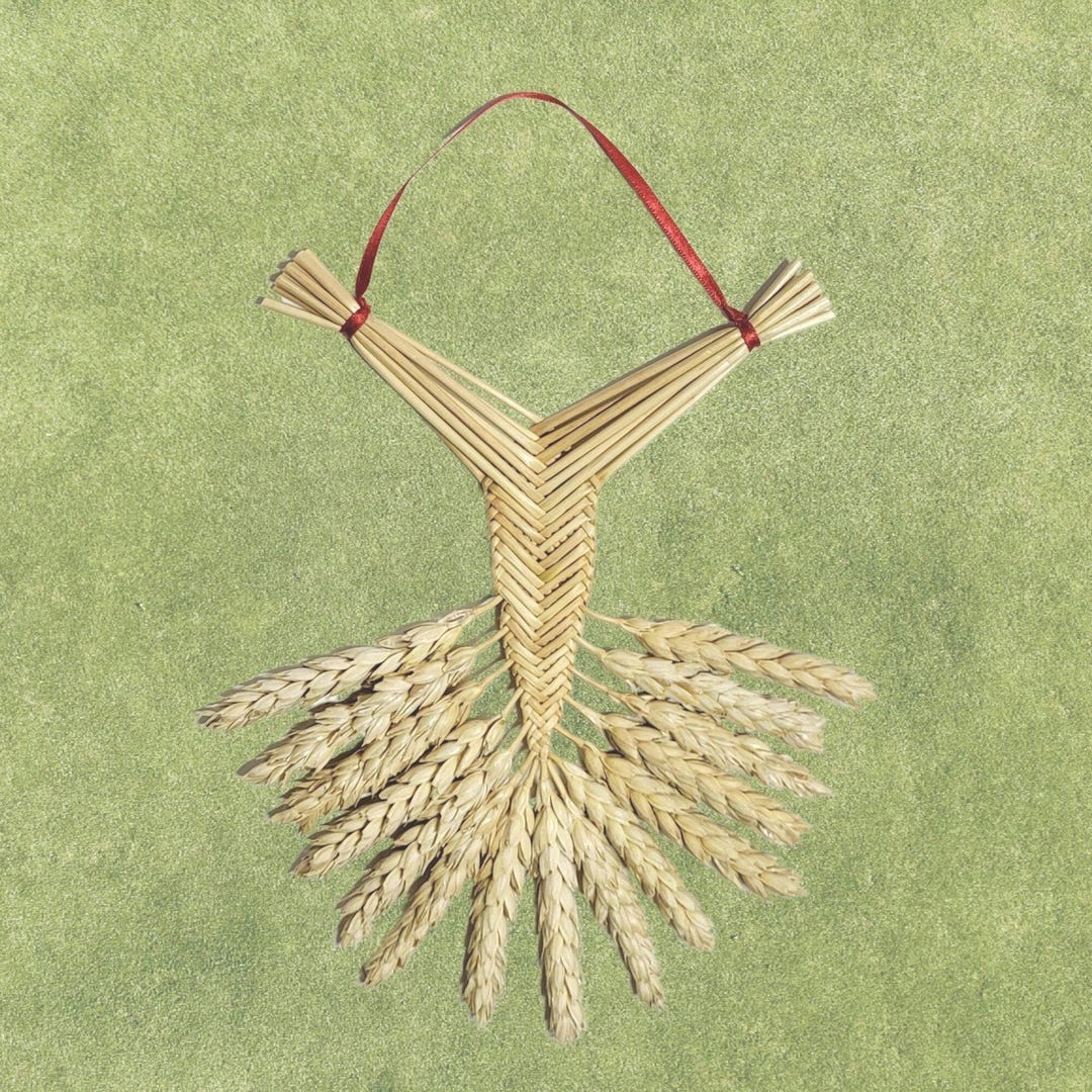 Wheat Weaving - Corn Dolly - Welsh Fan - Harvest - Straw Wall Decor ...