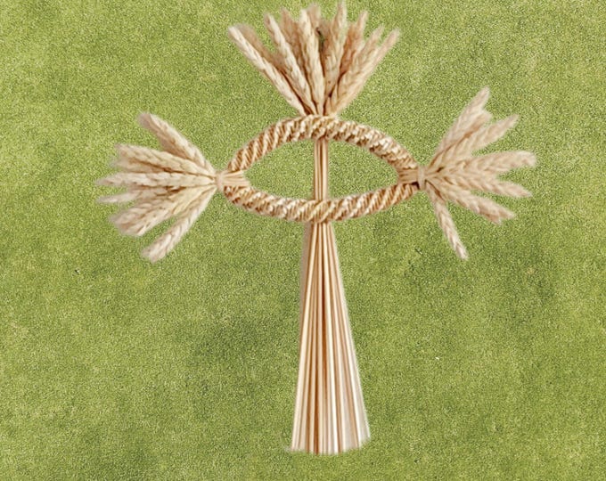 Wheat Weaving - Corn Dolly - Harvest Folk Art - Straw Wall Decor ...