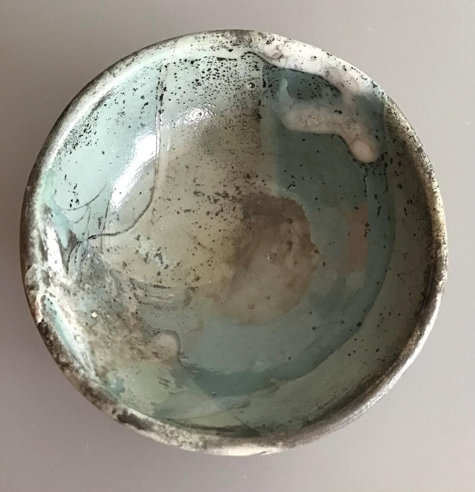 Small Smoke Fired and Glazed Grey Ceramic Bowl - Etsy