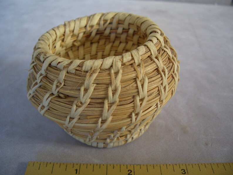 Vintage Miniature Native American Basket 1920s-1930s Papago tohono O ...