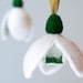Felt Snowdrop Ornament Handmade Merino Wool Felt Flower - Etsy
