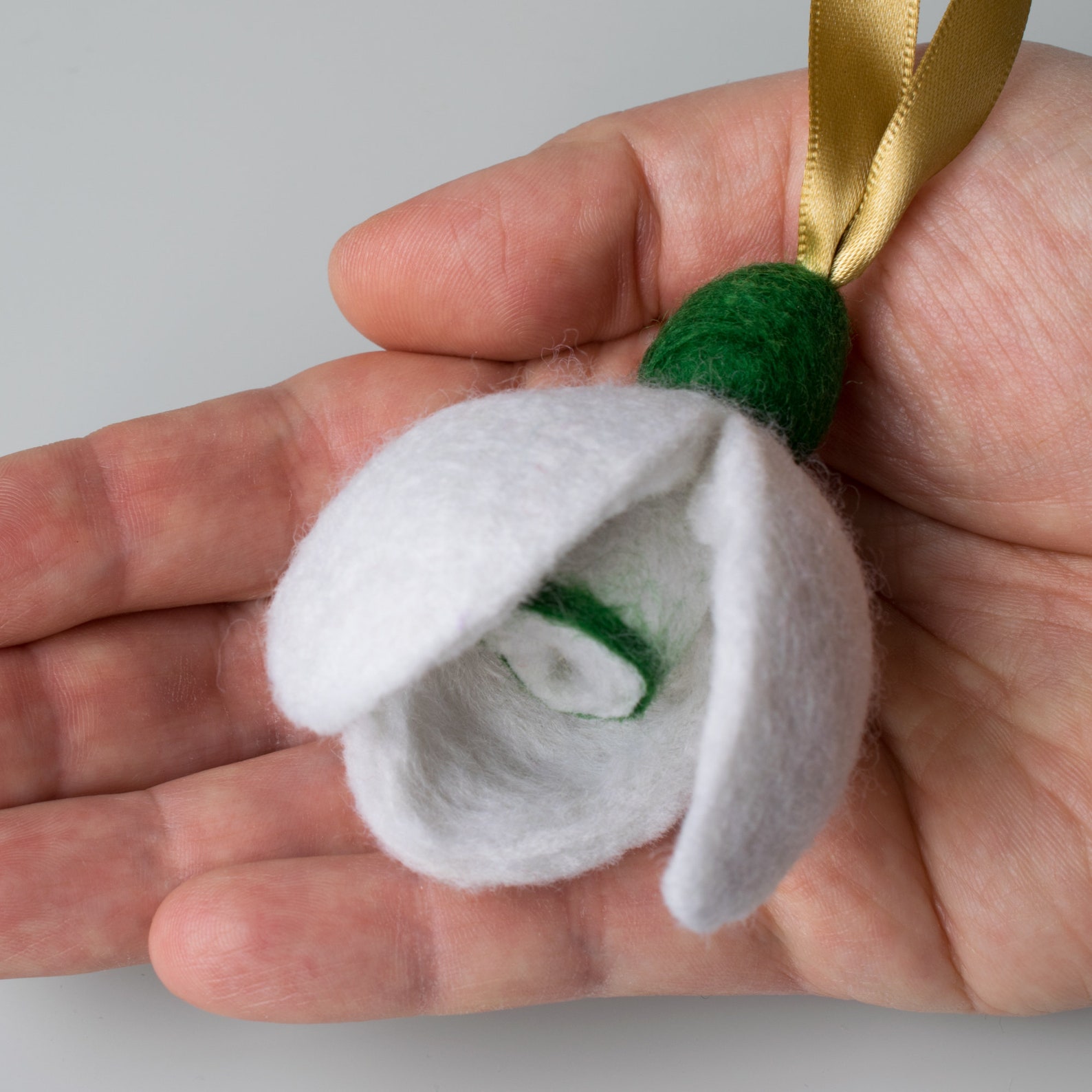 Felt Snowdrop Ornament Handmade Merino Wool Felt Flower - Etsy UK