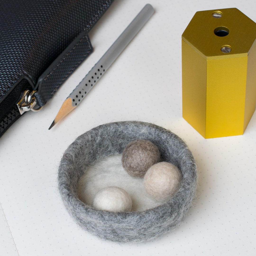 Cashmere Fidget Marble and Felt Desk Tidy Gift Set - Etsy UK