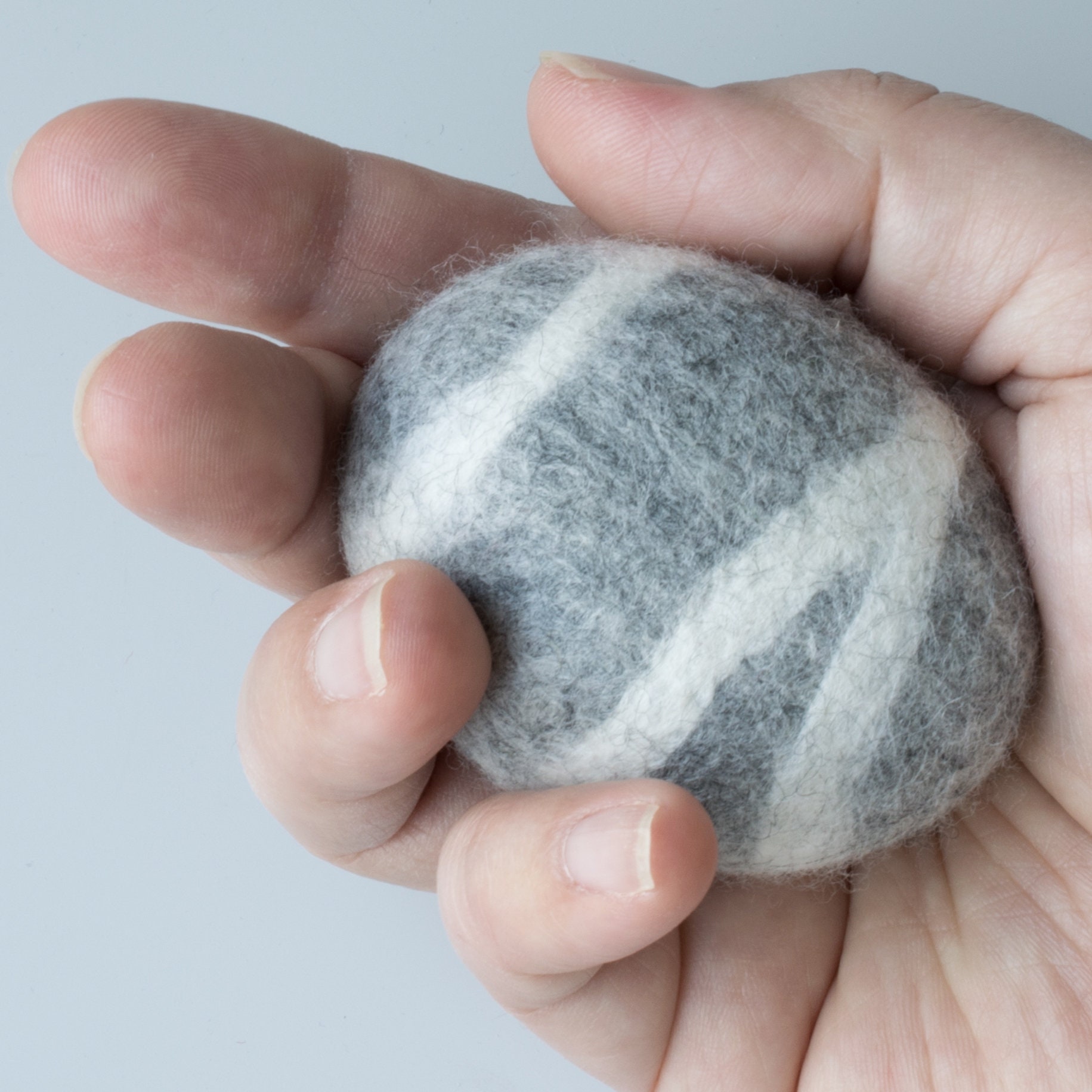 Felt fidget stones. Set of three weighted felt palm stone | Etsy