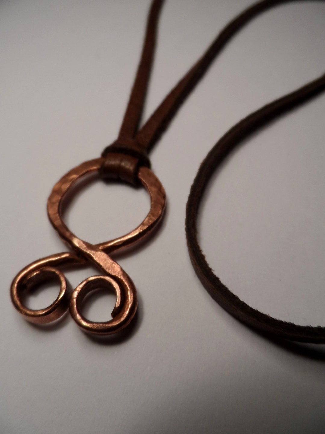 Bronze Viking Troll Cross - Leather Necklace - Forged Bronze Pendant ...