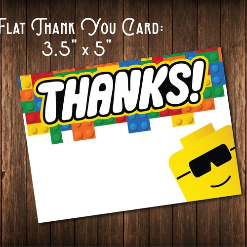 Building Brick Thank You Card - Etsy