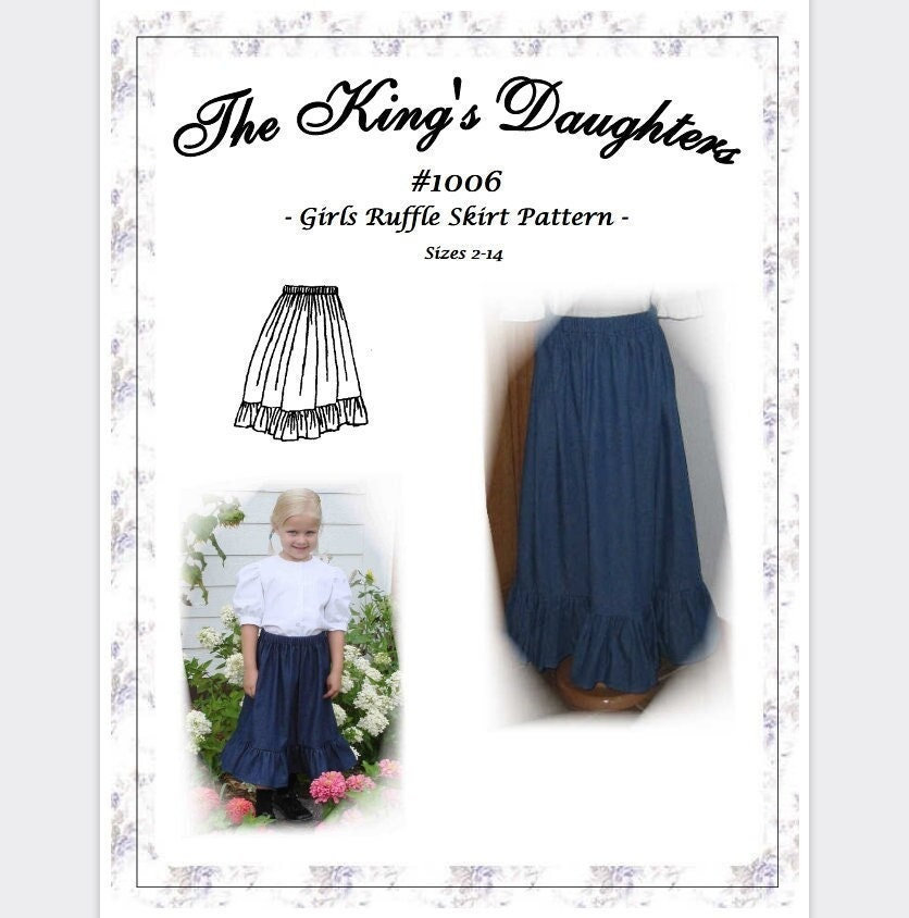 Pattern 1006 Girls Ruffle Skirt Sewing Pattern by the - Etsy UK