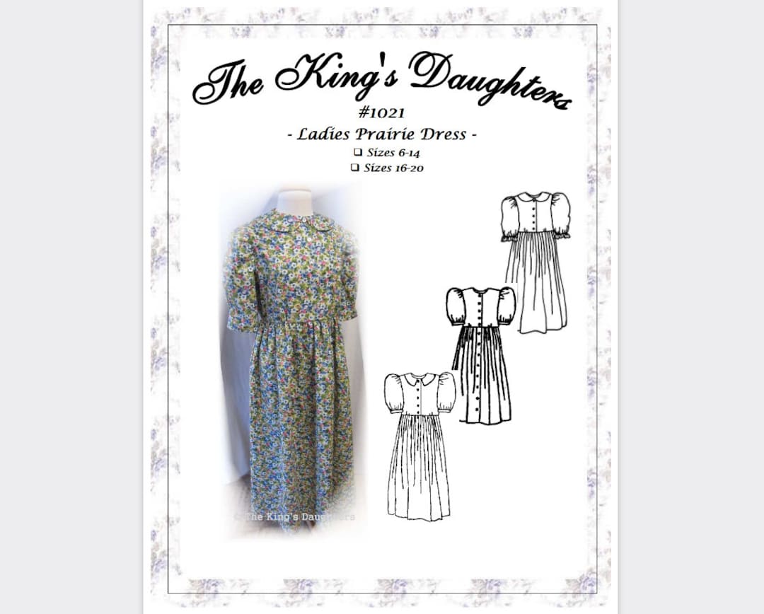 Pattern 1021 Ladies Classic Modest Homesteading Prairie Dress Sewing ...