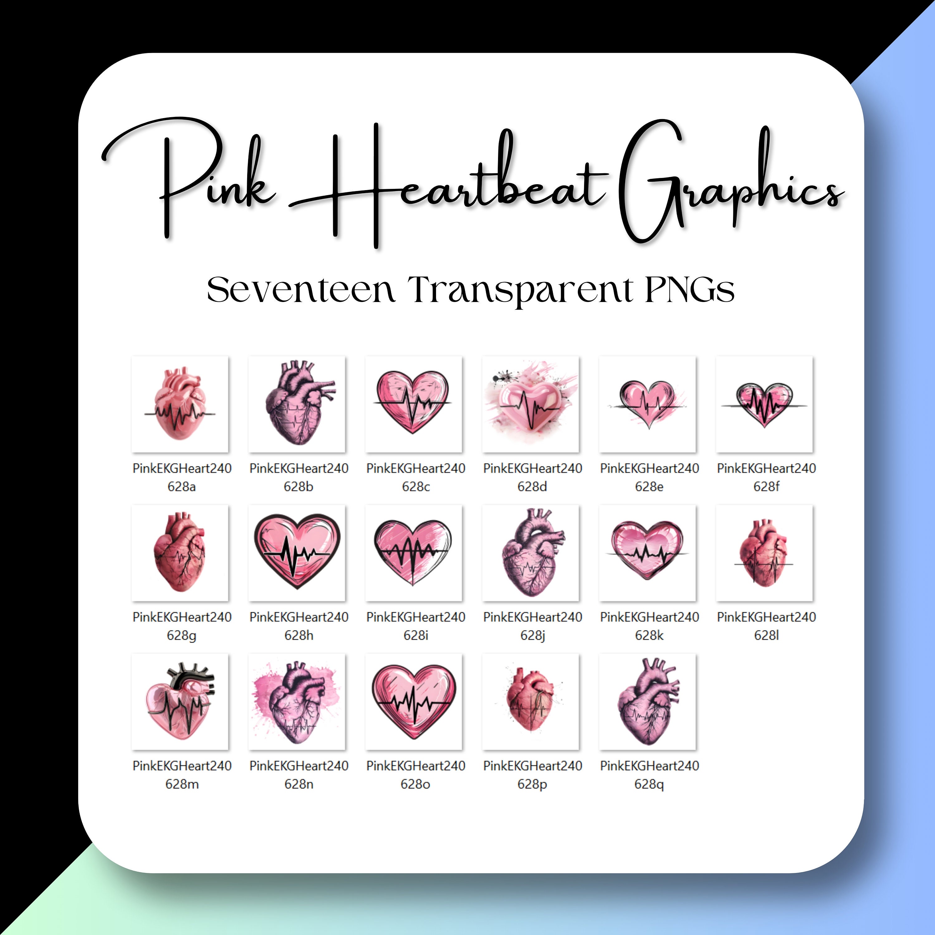 Pink Heartbeat Graphic Clipart EKG Nursing Medical DR Vibe Clip Art ...