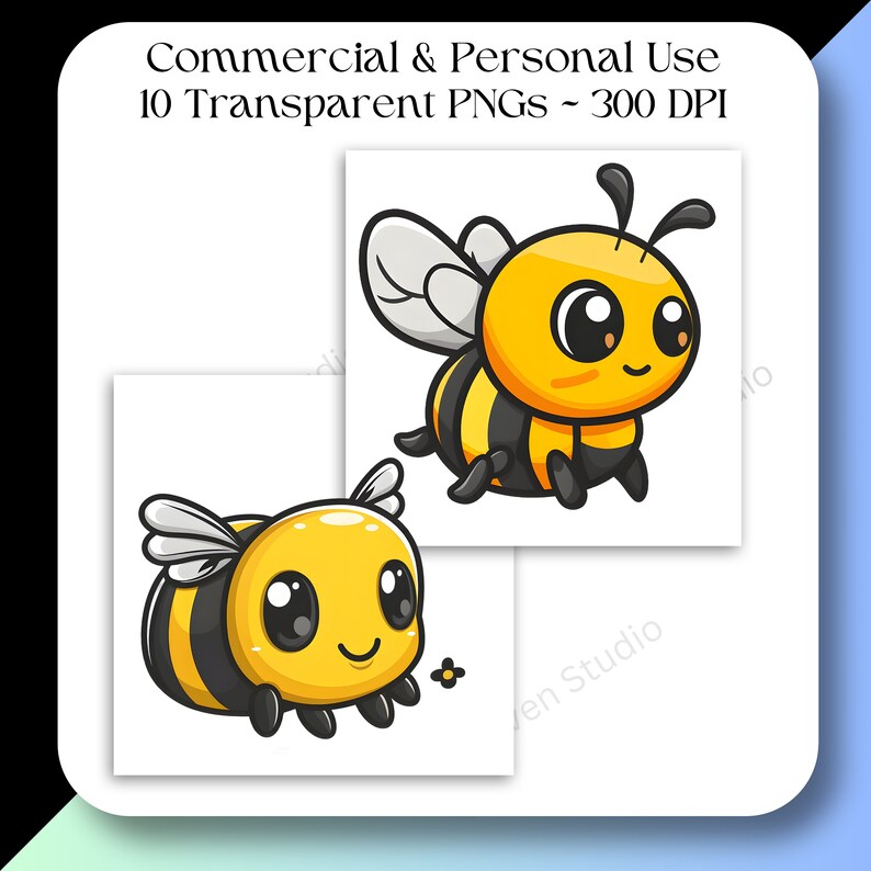 Cute Honey Bee Clipart, Garden Clip Art, Kawaii Spring PNG, Junk ...