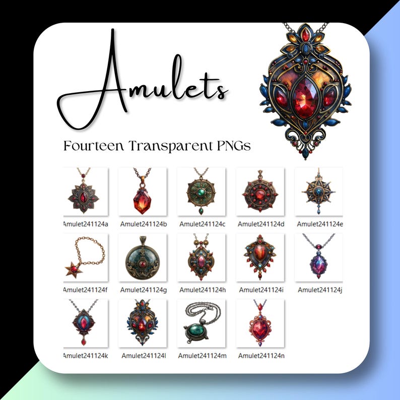 Amulet Clipart PNG Pagan Witchcraft Jewelry Goth Star Gold Red Green ...