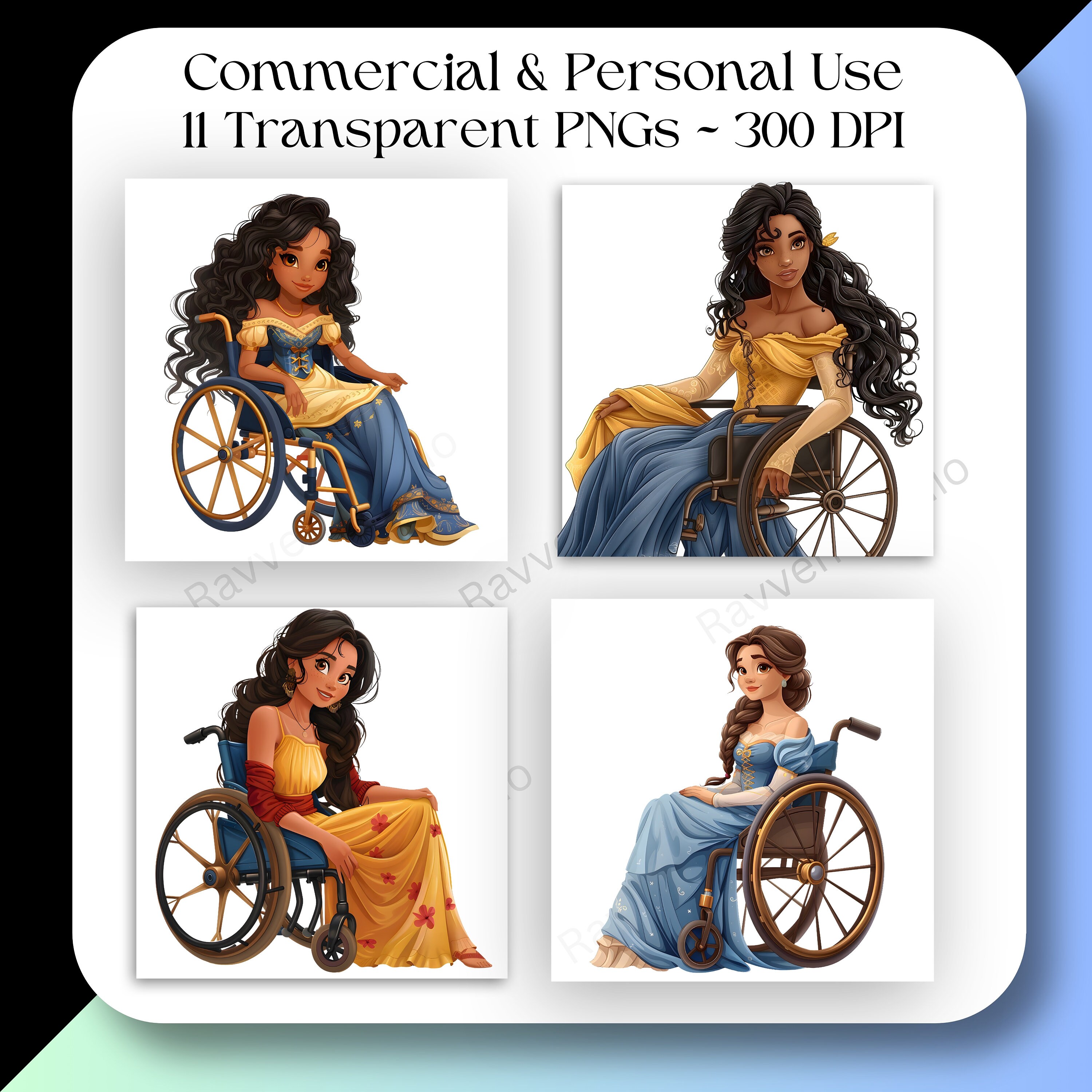 Wheelchair Princess Cartoon Clipart Special Needs Girl Clip Art POC ...