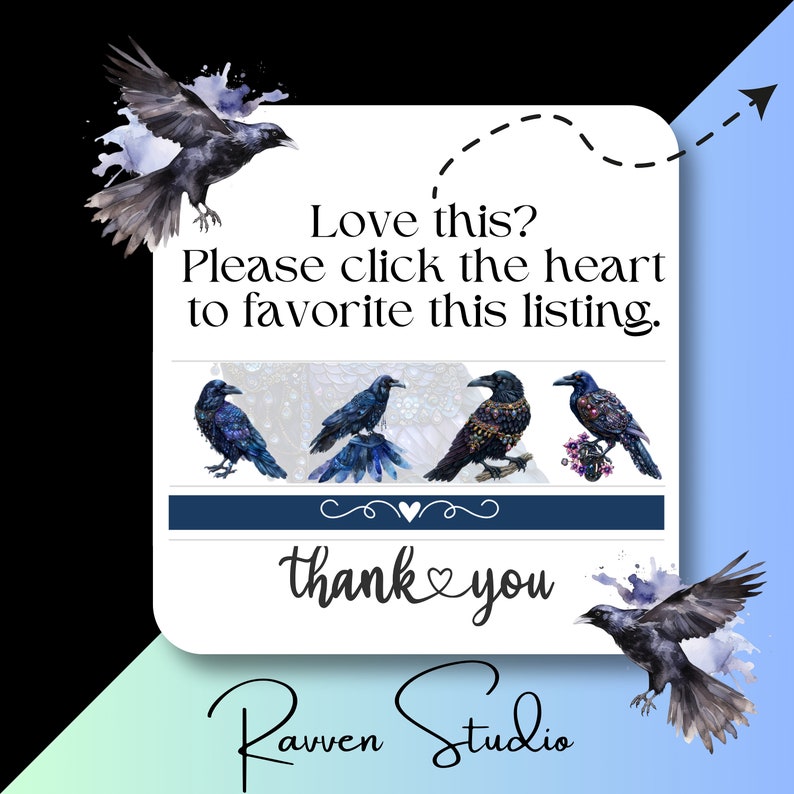 Jeweled Raven Clipart, Bird Clip Art, Digital Download, Commercial Use ...